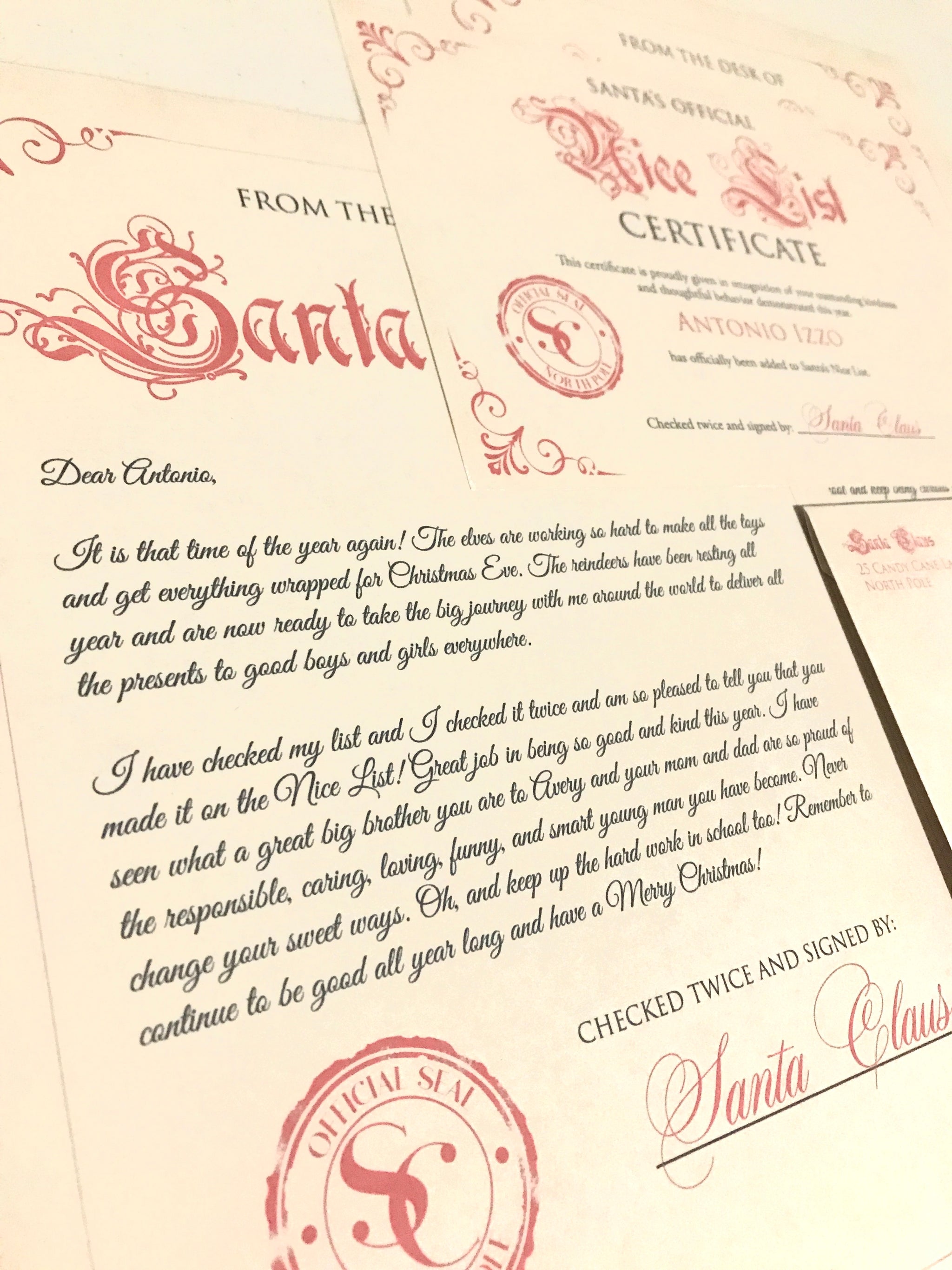 Personalized Letter from Santa – La Design Boutique