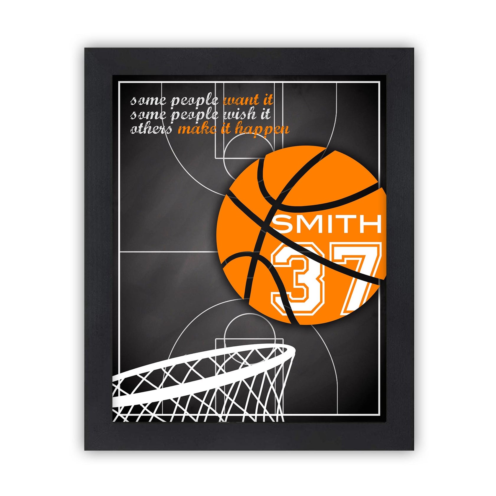 Custom Basketball Gift for Coach or Teammate with Inspirational Quote ...