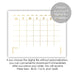 Modern Gold Monthly Calendar Wall Art for Office Decor – La Design Boutique