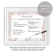 Modern Blush Geometric Pattern Decorative Framed Vision Board – La ...