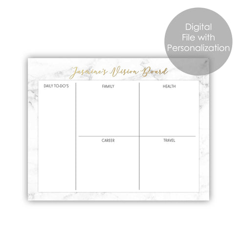 Marble Vision Board Planner for Home Office – La Design Boutique