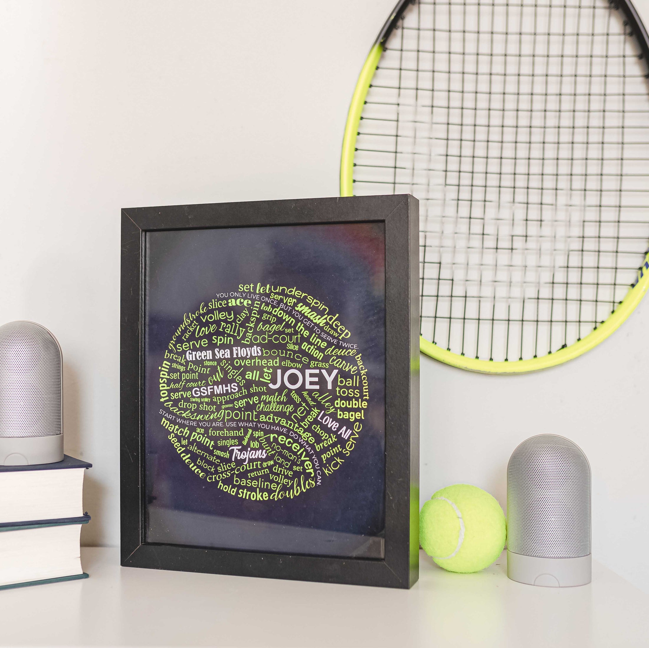 Personalized Tennis Ball Print for Player or Team Gift – La Design Boutique